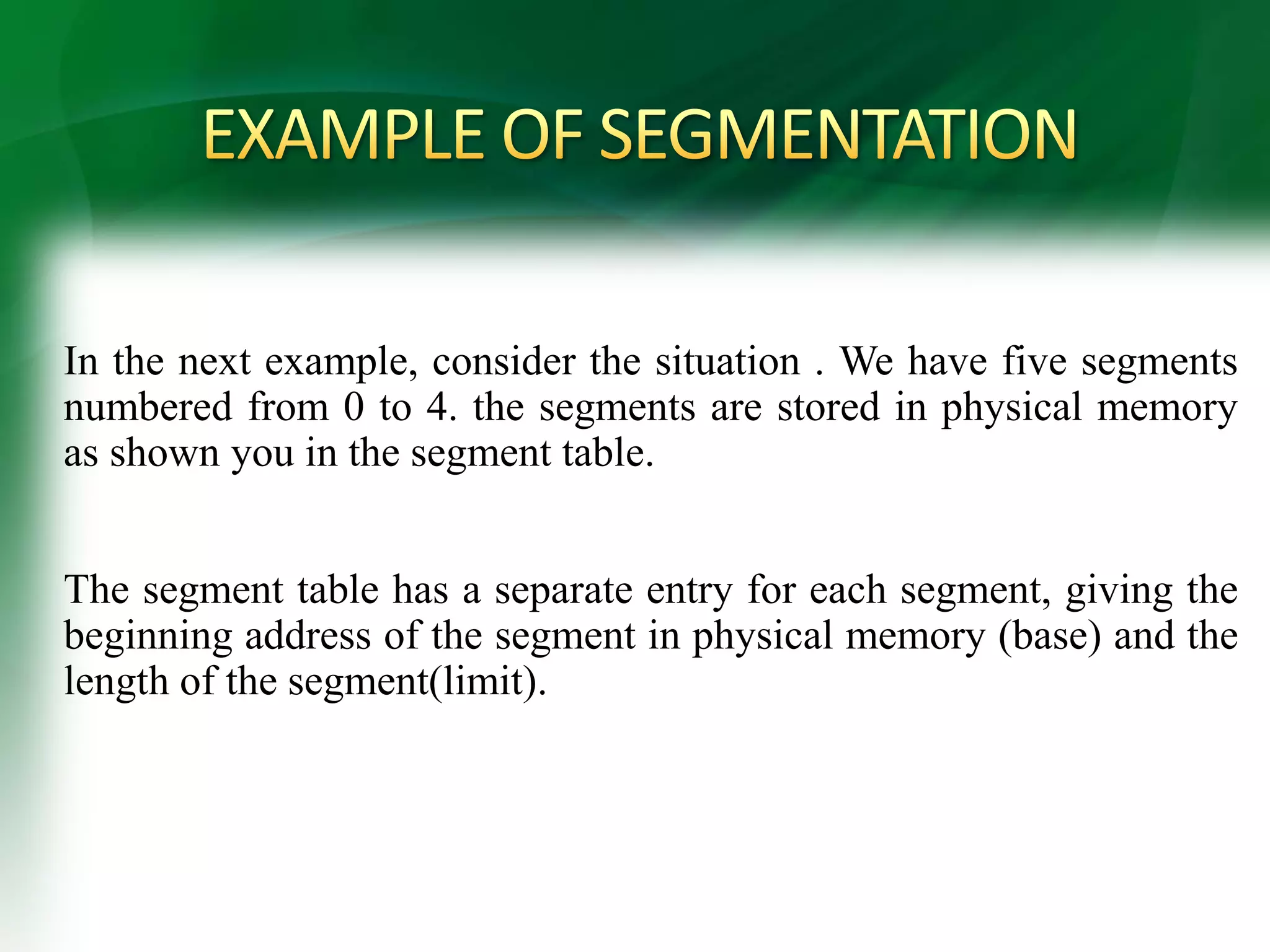 ppt on Segmentation in operationg system | PPTX