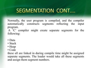 ppt on Segmentation in operationg system | PPTX