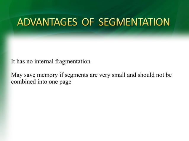 ppt on Segmentation in operationg system | PPTX | Computing | Technology & Computing