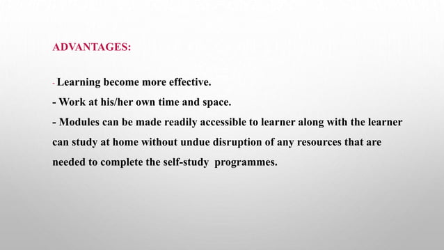 ppt on self instructional module.pptx | Educational Assessment | Education