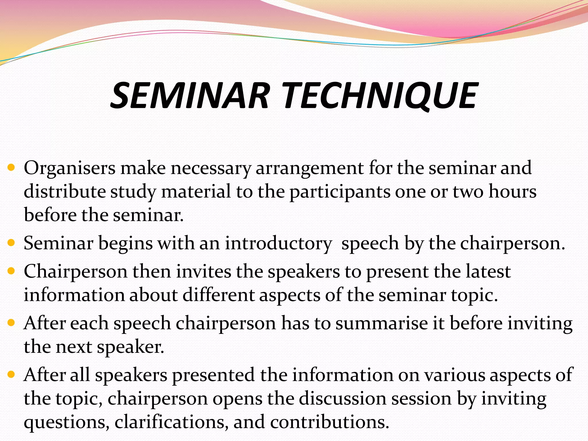 Ppt on seminar | PPTX