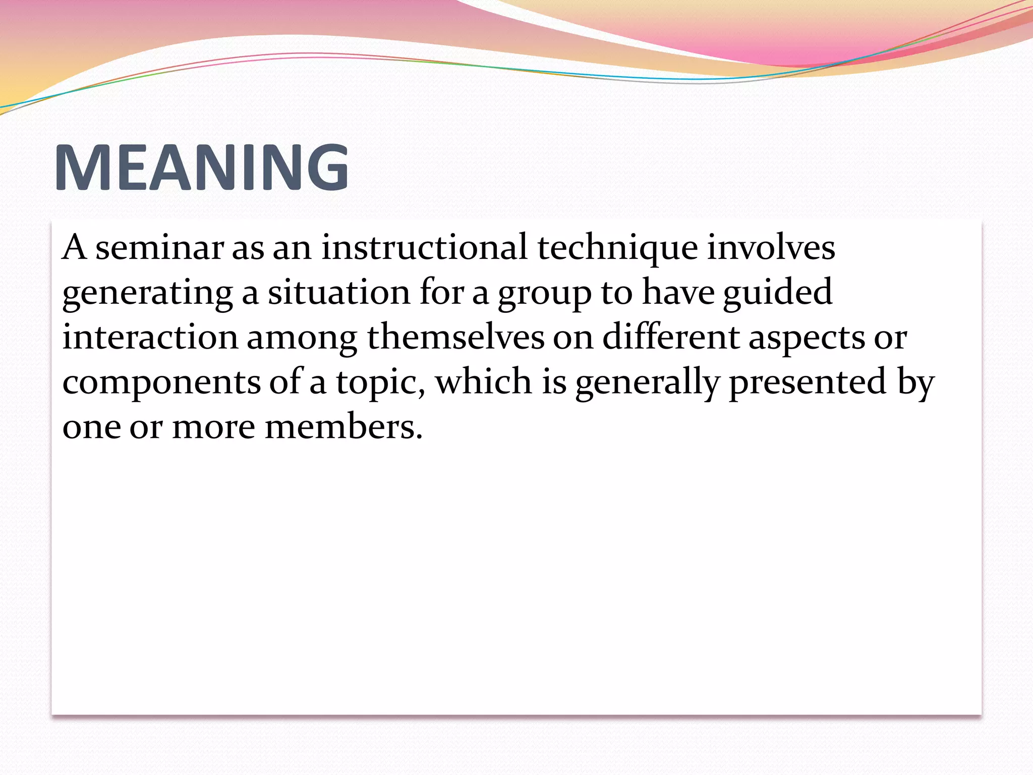 Ppt on seminar | PPTX