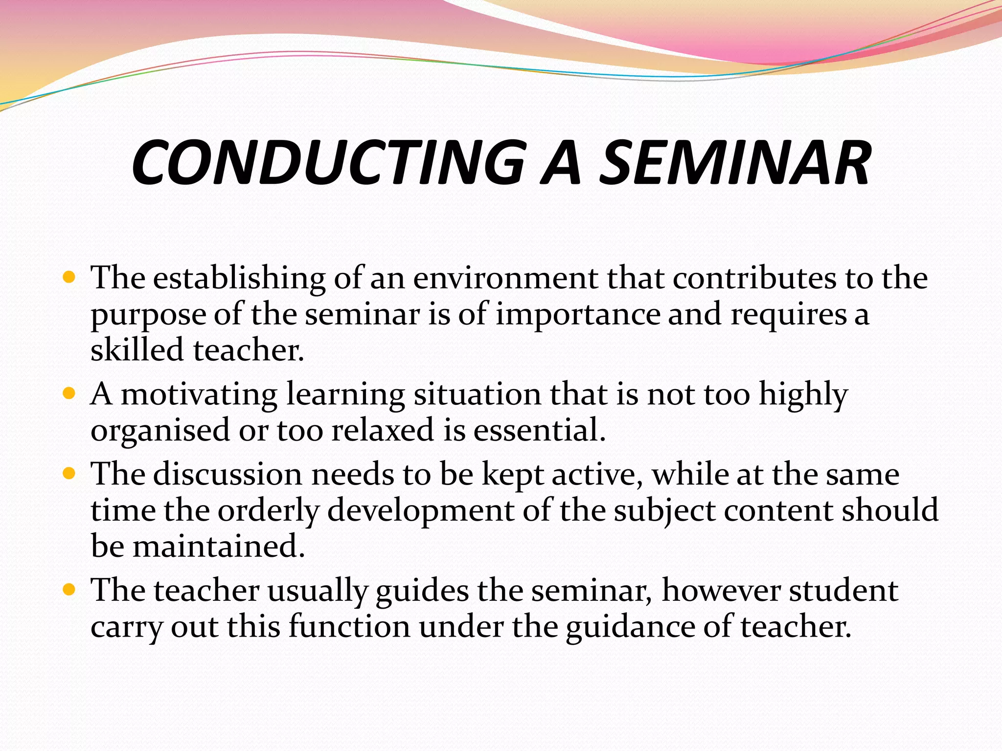 Ppt on seminar | PPTX