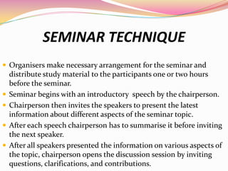 Ppt on seminar | PPTX