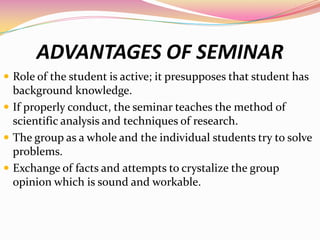 Ppt on seminar | PPTX