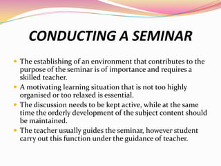 Ppt on seminar | PPTX
