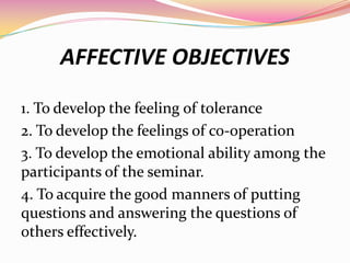 Ppt on seminar | PPTX