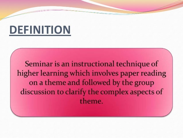 Ppt On Seminar ppt-on-seminar