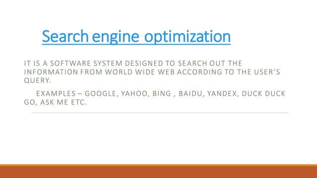 Search Engine Optimization | PPT