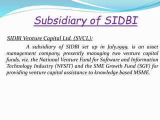 Ppt on Small Industries Development Bank of India | PPTX
