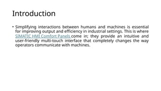 How SIMATIC HMI Comfort Panels Simplify Multi-Touch Operation | PPT