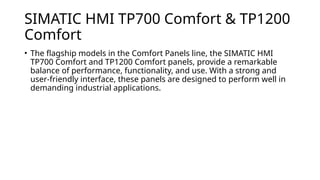 How SIMATIC HMI Comfort Panels Simplify Multi-Touch Operation | PPTX