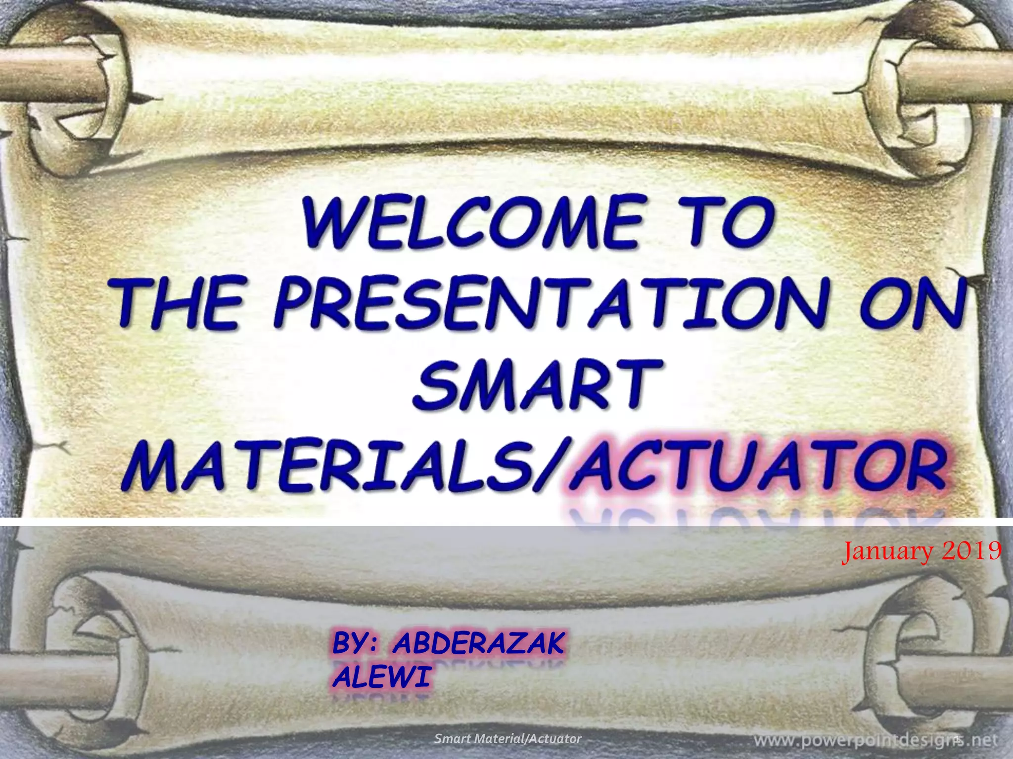 Smart materials (actuator) | PPTX