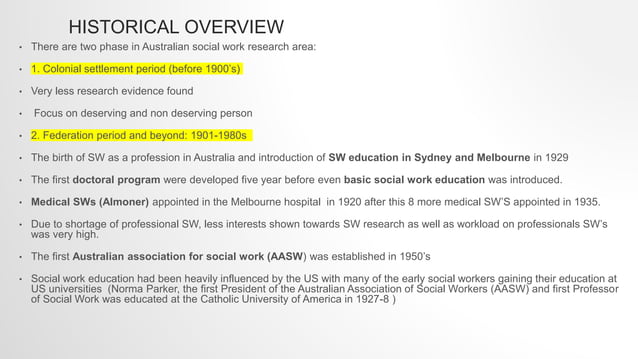 Ppt on social work practices in australia | PPTX