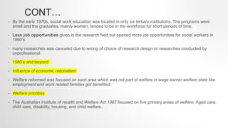 Ppt on social work practices in australia | PPTX