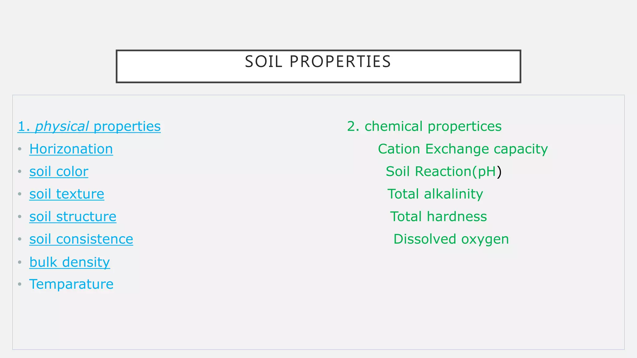 properties of soil and water , quality and quantity of soil | PPTX