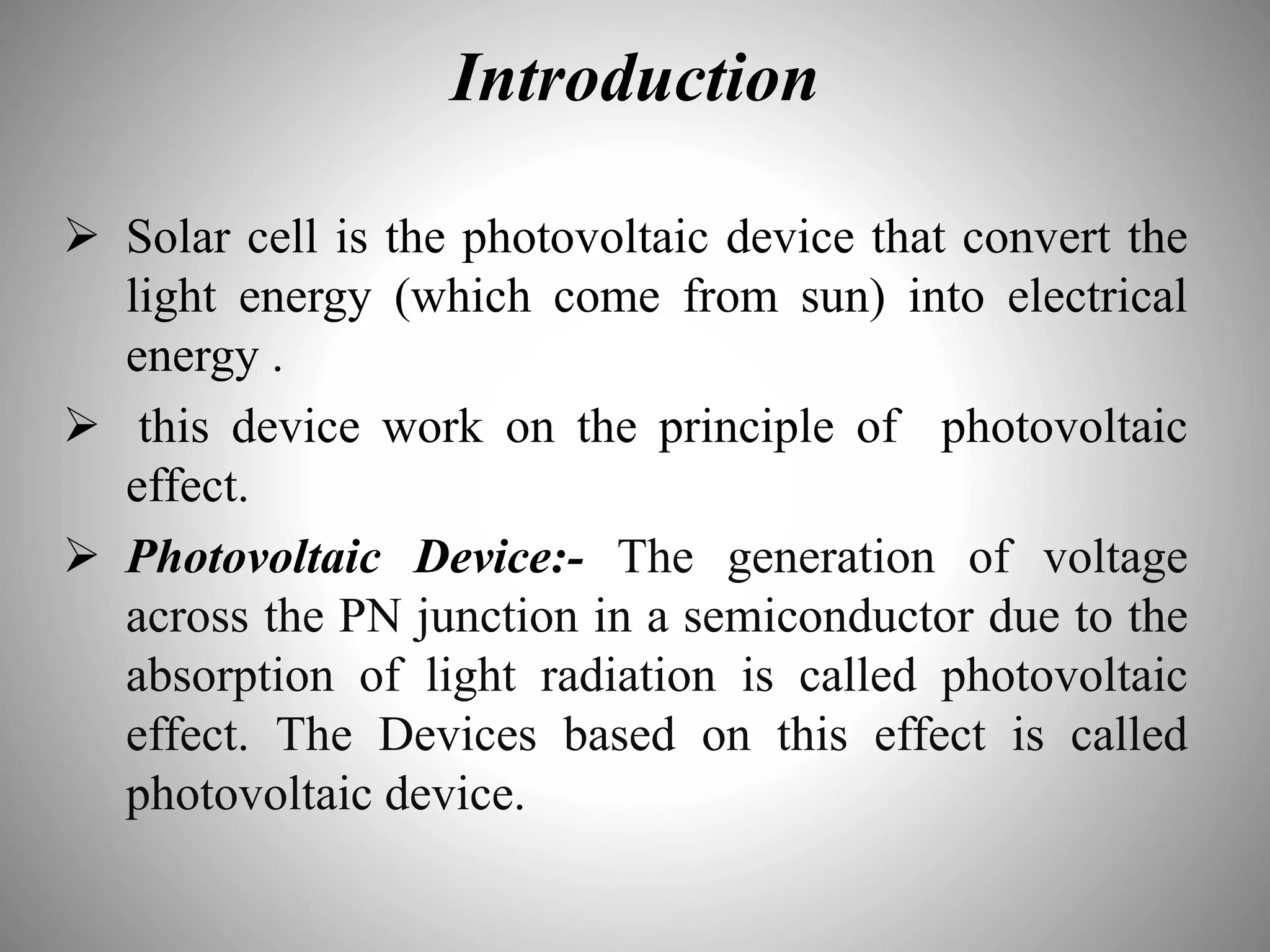 Ppt on solar cell | PPTX