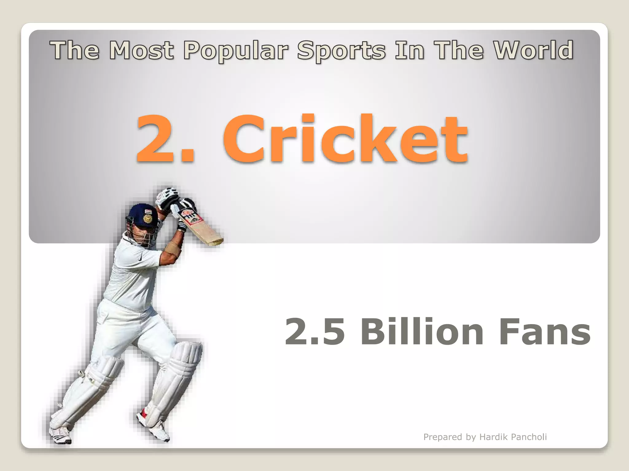 The Most Popular Sports of The World | PPTX