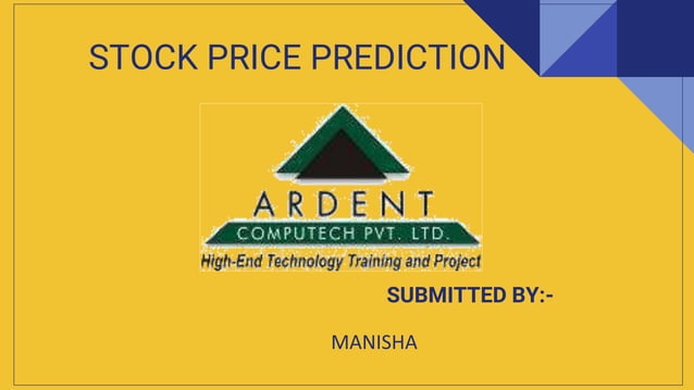Stock Price Prediction | PPTX