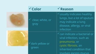 sputum culture definination and purposes. | PPT
