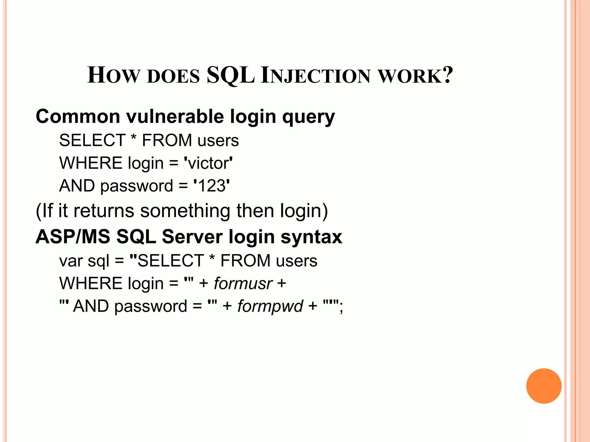 Ppt On Sql Injection Pptx 6766