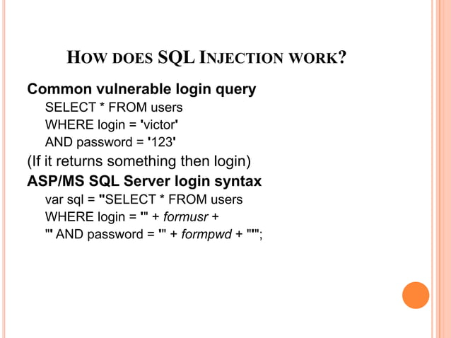 Ppt On Sql Injection Ppt