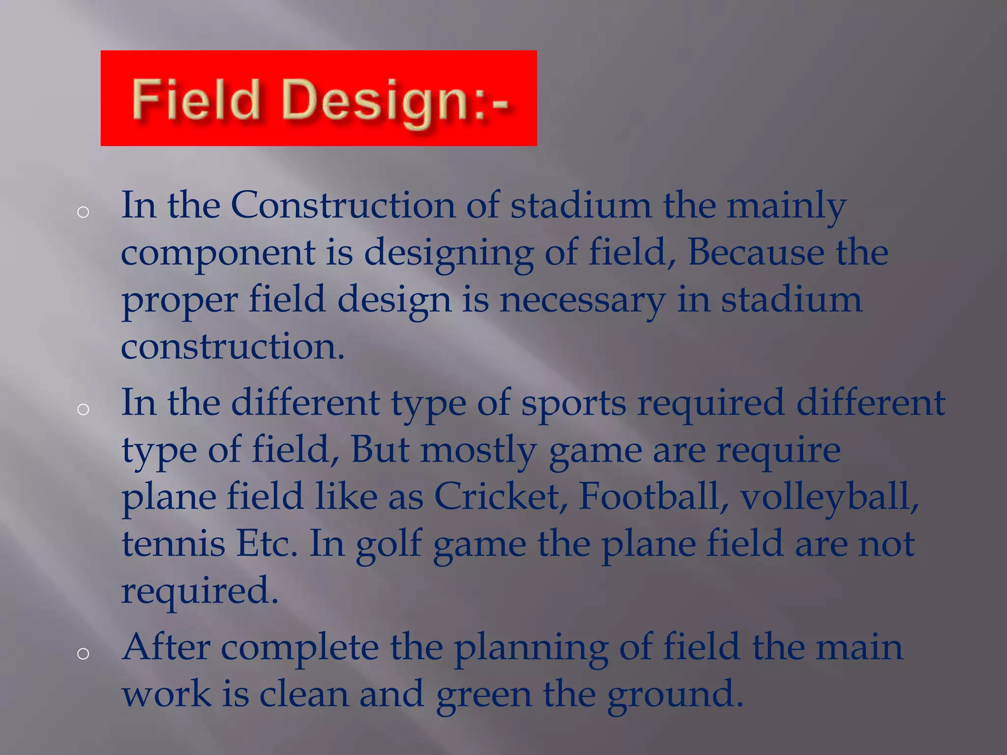 Ppt on stadium construction | PPTX