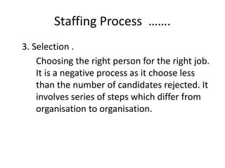 PPT ON STAFFING ( Staffing process and Recruitment ) | PPTX | Human ...