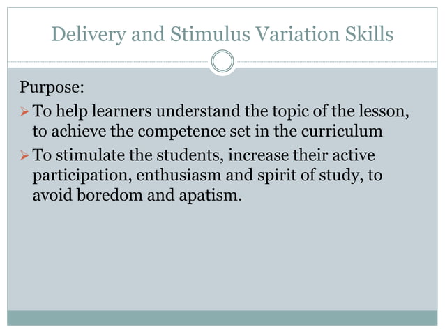 Ppt on stimulus variations | PPTX