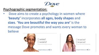 Ppt on stp of dove | PPTX | Skin Care | Beauty