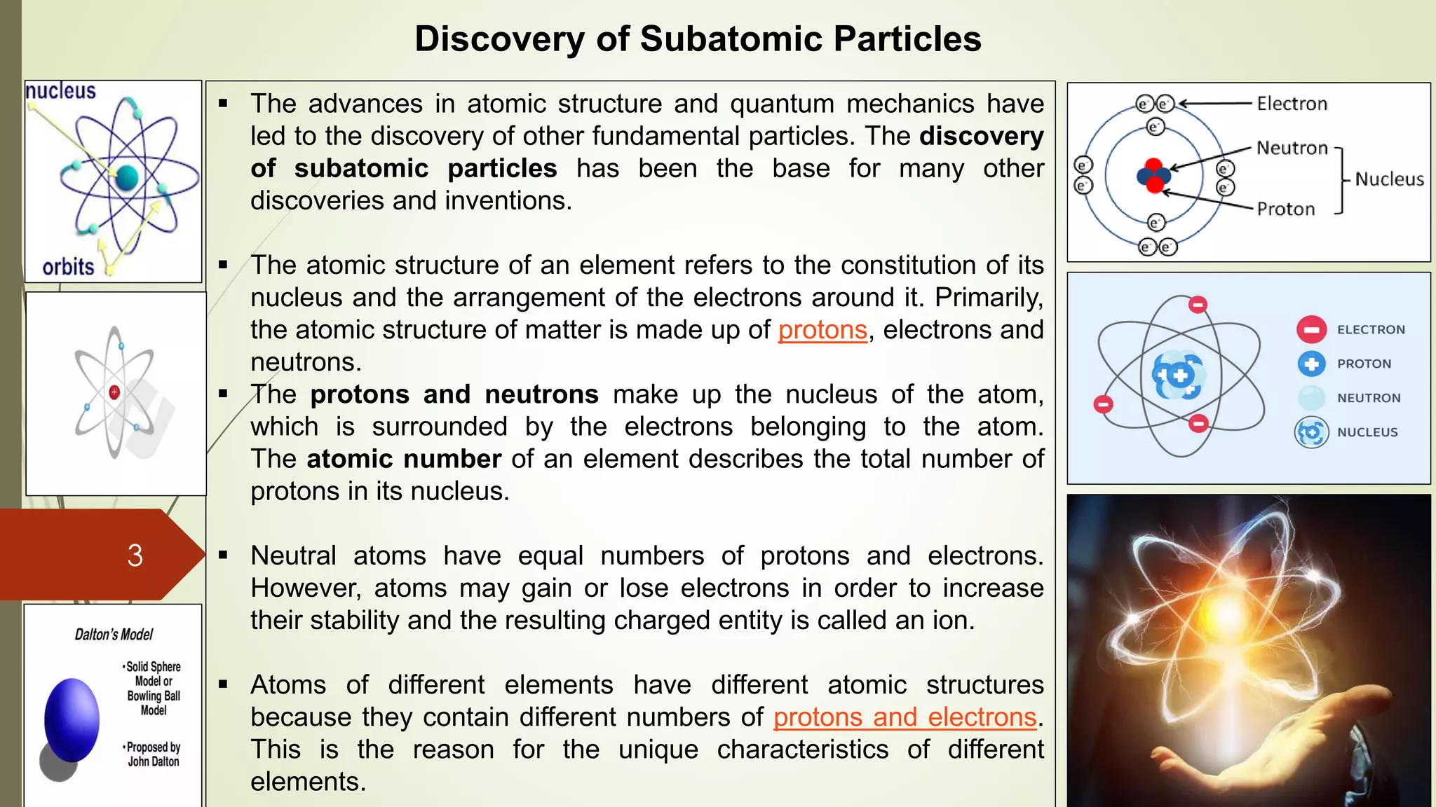 Discovery of Subatomic Particles of an Atom | PDF