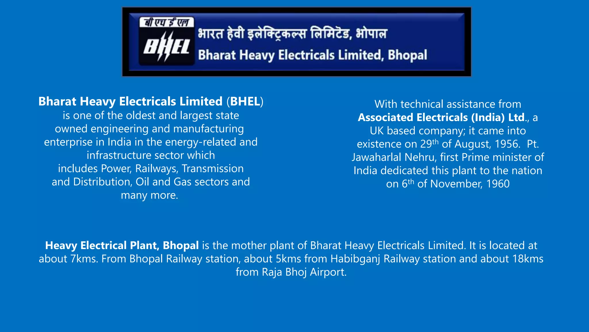 PPT on summer training BHEL BHOPAL by Chetan Sahu | PPTX