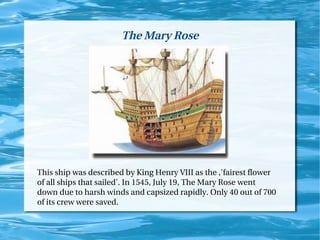 Ppt on sunken ships (copy) | PPT