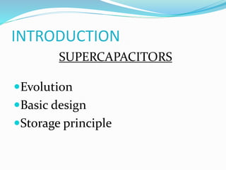 Ppt on super capacitors | PPTX