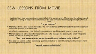 swades movie #OB | PPTX