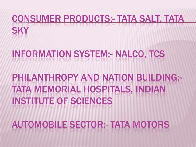 Ppt on tata groups | PPTX