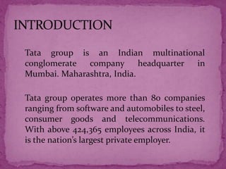 Ppt on tata groups | PPT