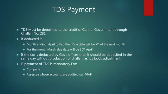 Ppt on tds | PPTX