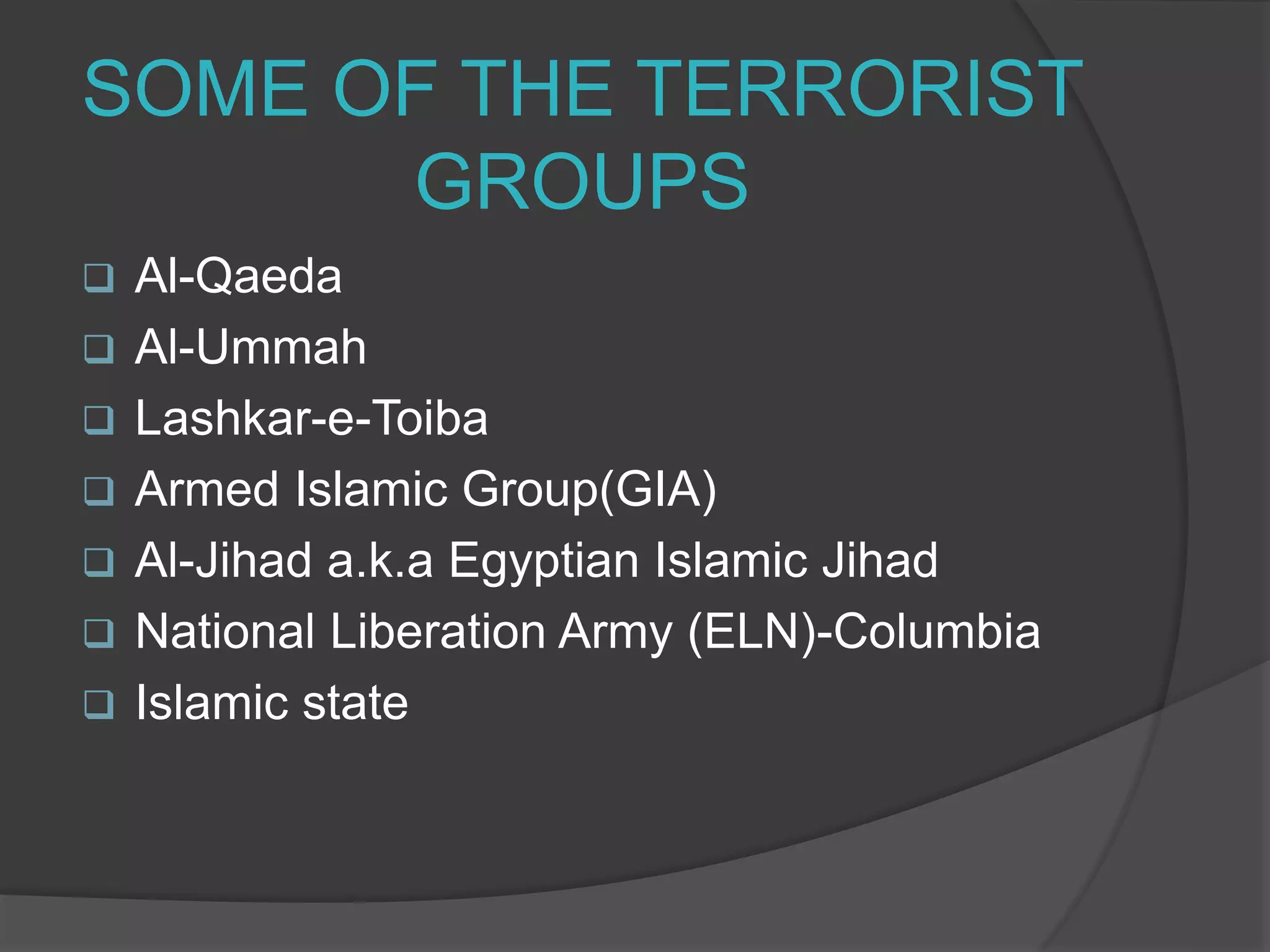 Ppt on terrorism | PPTX