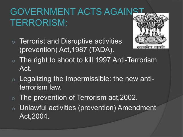 Ppt on terrorism | PPTX