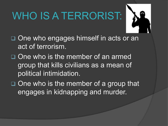 Ppt on terrorism | PPTX