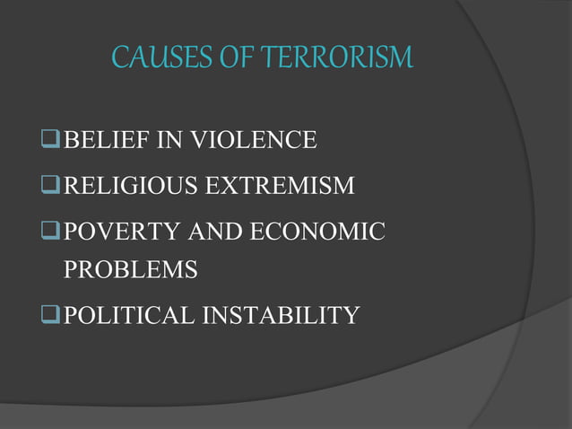 Ppt on terrorism | PPTX