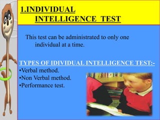 Ppt on test of intelligence mine | PPTX