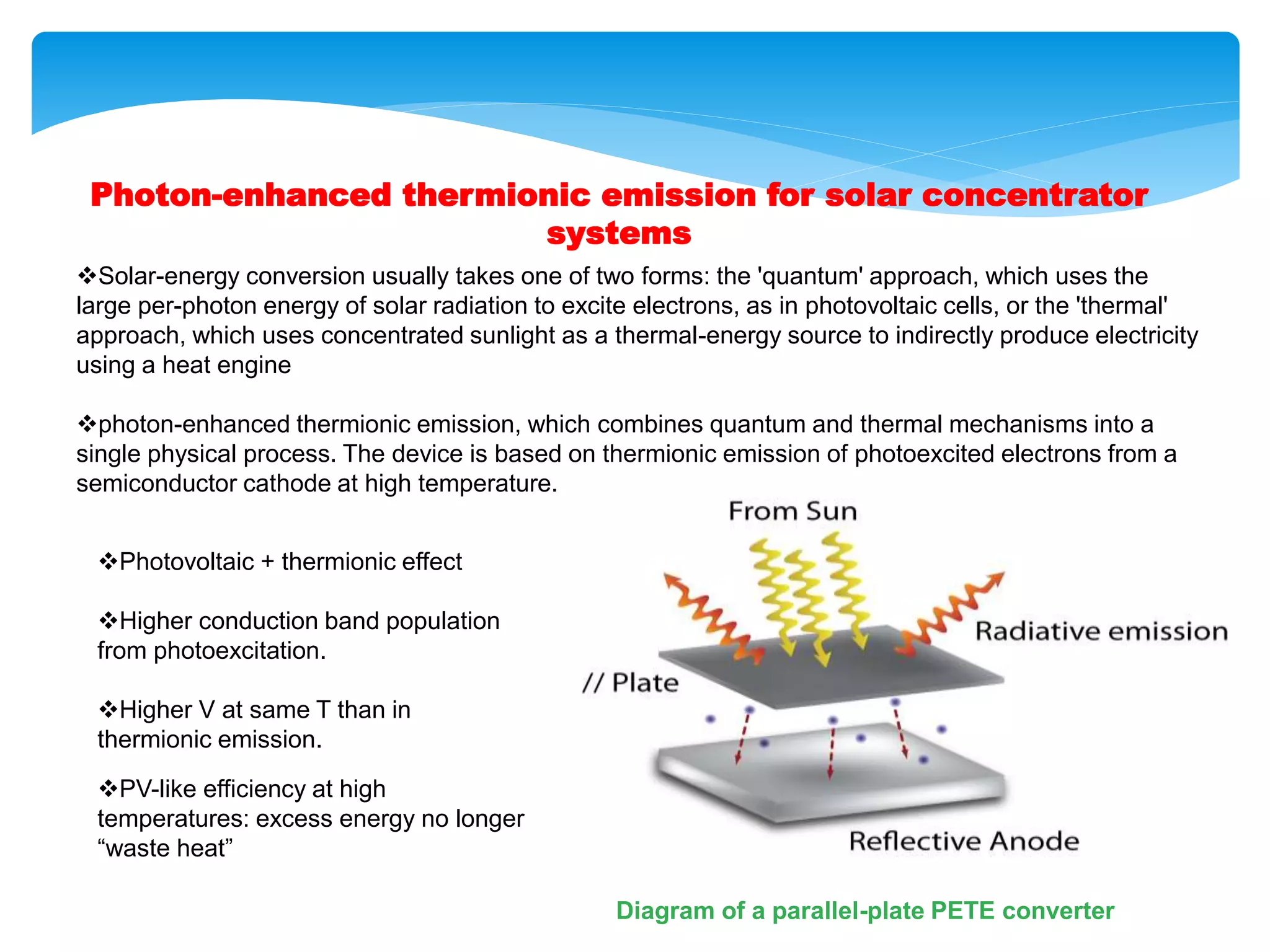 Presentation on thermionic converter for direct energy conversion | PPTX