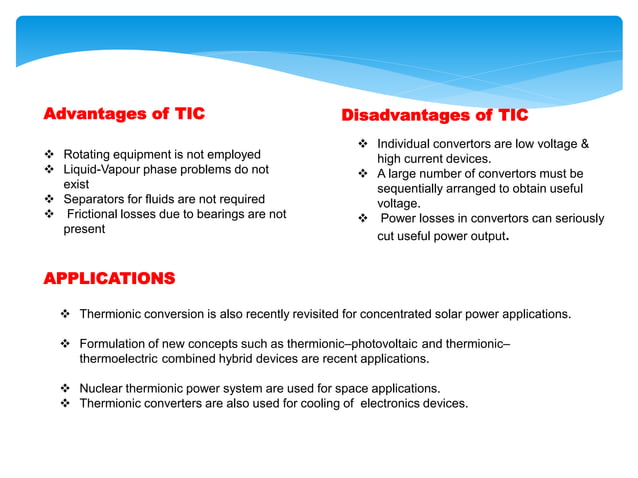 Presentation on thermionic converter for direct energy conversion | PPTX