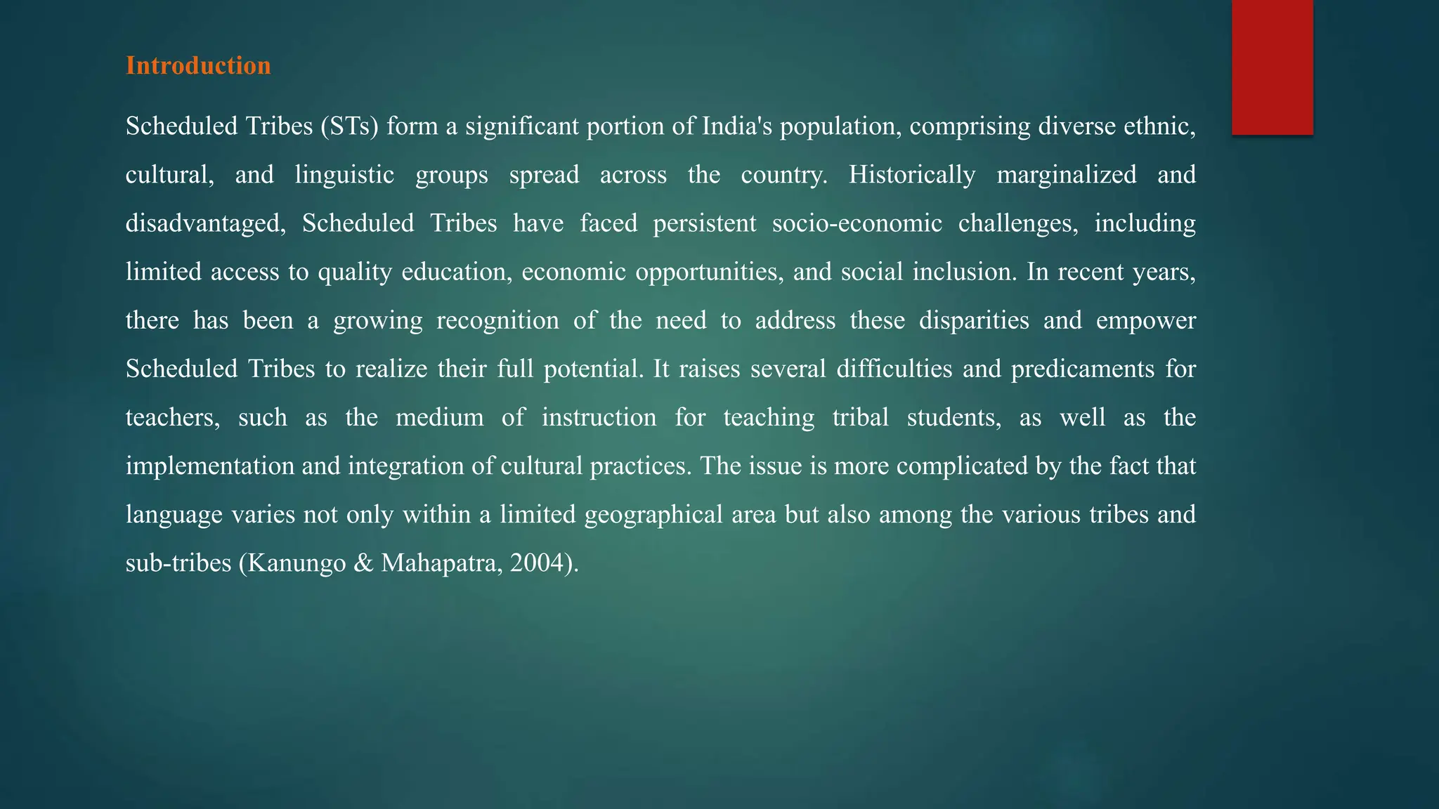 The Role of Inclusive Education in the Empowerment of Scheduled Tribes.pptx