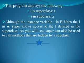 Ppt on this and super keyword | PPTX