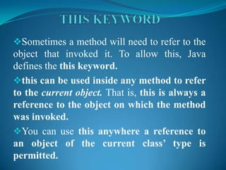 Ppt on this and super keyword | PPTX