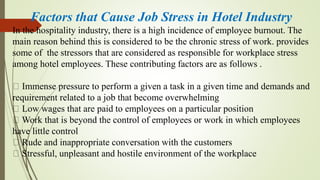 stress in tourism industry | PPTX