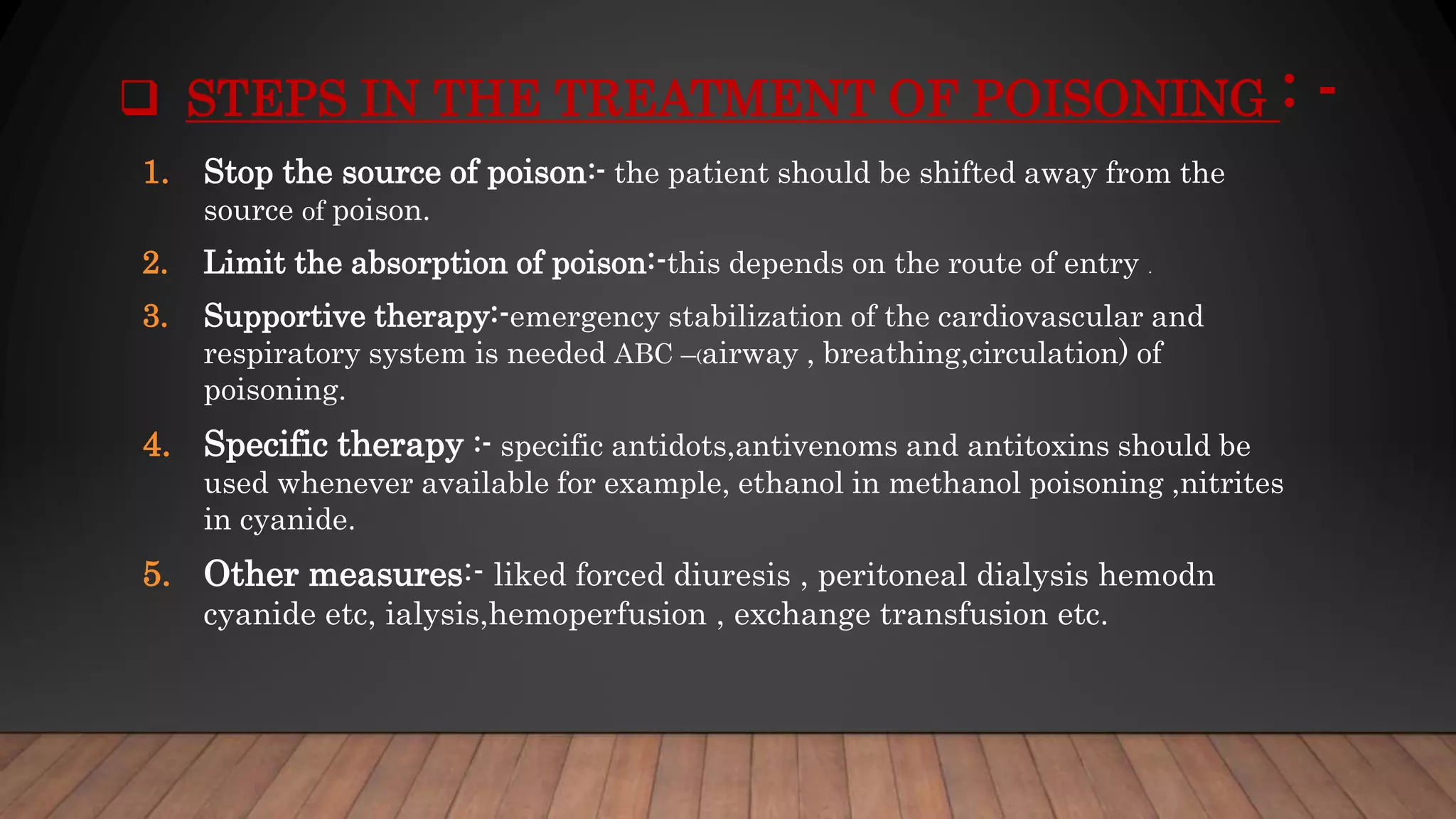 Ppt on treatment of poisoning (1) | PPT